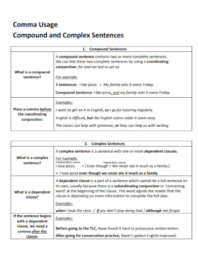 Complex Sentences - 100+ Examples, Format, Pdf | Examples