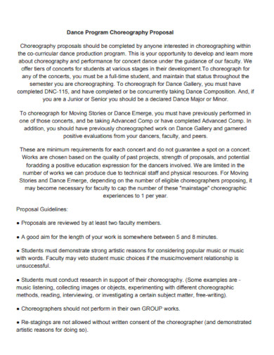 10+ Dance Proposal Examples [ Film, Student, Music ] | Examples