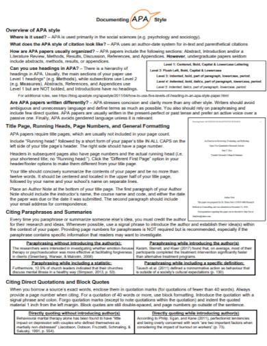 24+ APA Format Book - Examples, PDF | Examples