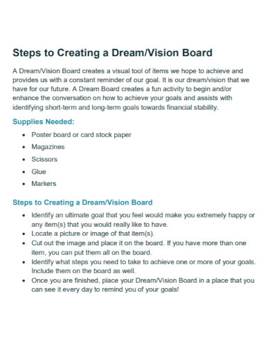 Dream Board - 100+ Examples, Format, Pdf | Examples