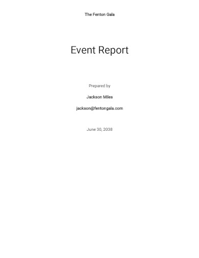 Event Report - 10+ Examples, Format, Pdf | Examples