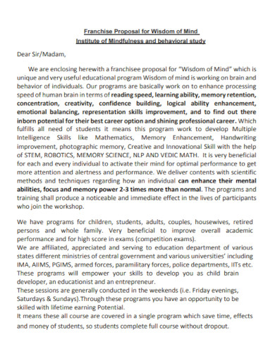 10+ Franchise Proposal Examples [ Restaurant, Company, Event ] | Examples