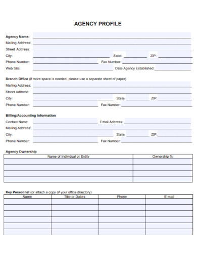 10+ Agency Profile Examples [ Insurance, Property, Sales ] | Examples