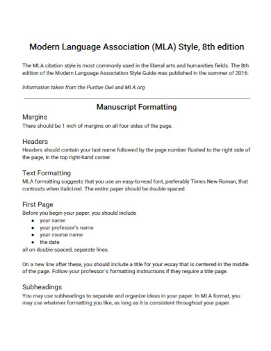 100+ MLA Format Examples | MS Word, PDF | Examples