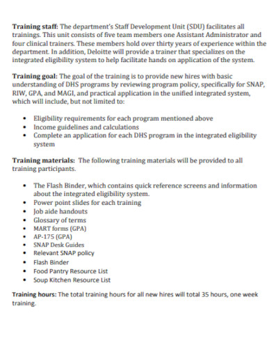 5+ New Staff Training Plan Examples in MS Word | Google Docs | Pages ...