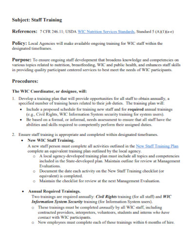 5+ New Staff Training Plan Examples in MS Word | Google Docs | Pages ...