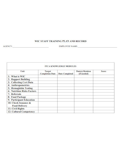 5+ New Staff Training Plan Examples in MS Word | Google Docs | Pages ...