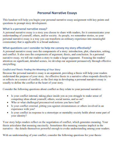 Personal Narrative - 100+ Examples, Format, Pdf | Examples