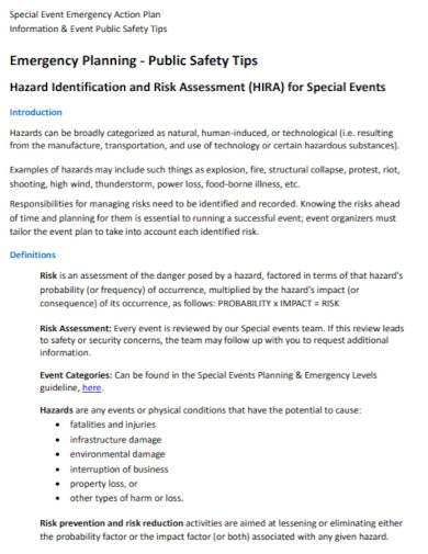 Risk Event Action Plan - 7+ Examples, Format, How to Write, Pdf
