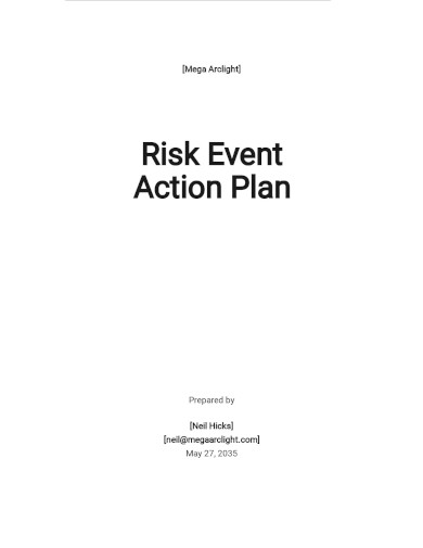 Risk Event Action Plan - 7+ Examples, Format, How to Write, Pdf