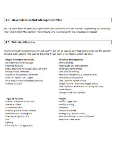 Risk Event Action Plan - 7+ Examples, Format, How to Write, Pdf