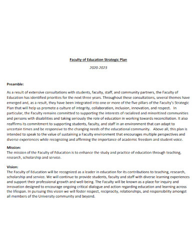 10+ Educational Strategic Plan Examples [ College, University ...