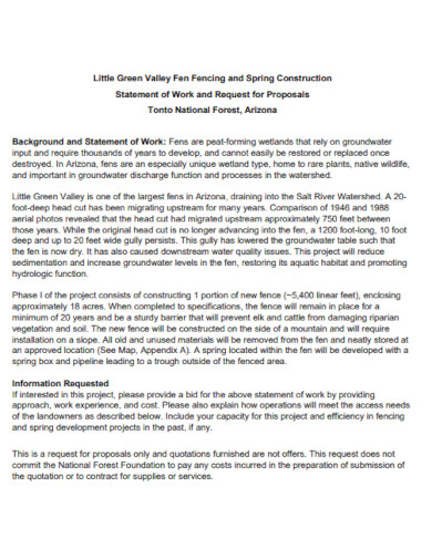 10+ Construction Statement of Work Examples [ Project, Company ...