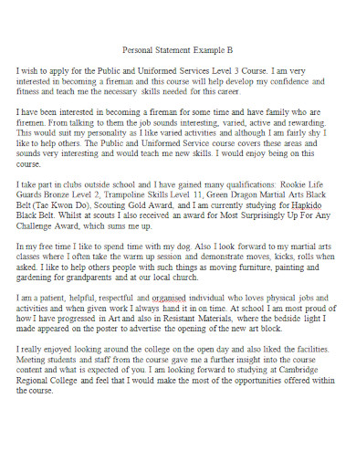 Civil Service Personal Statement 500 Words Example - Design Talk