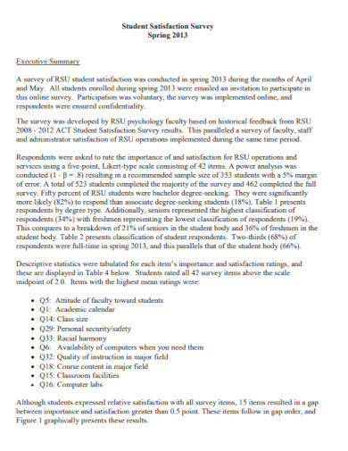 Student Survey Report - 10+ Examples, Format, Pdf | Examples