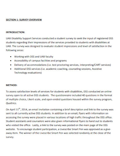 Student Survey Report - 10+ Examples, Format, Pdf | Examples