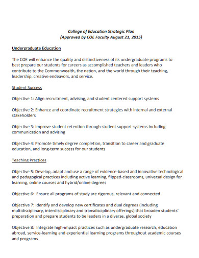 10+ Educational Strategic Plan Examples [ College, University ...