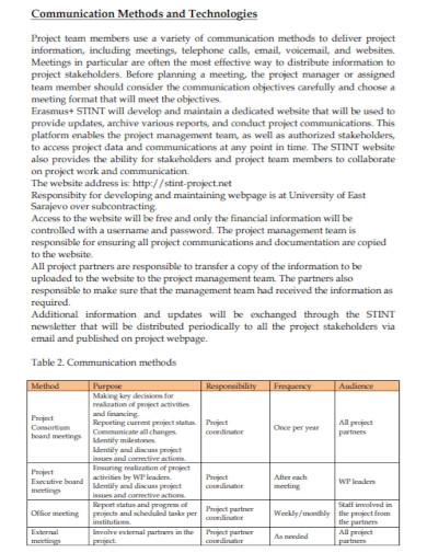 Construction Communication Management Plan - Examples, Word, Google ...