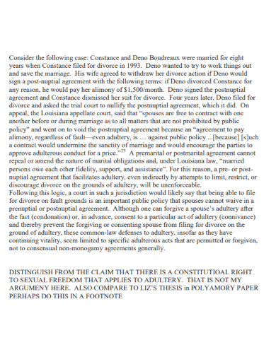 Infidelity Postnuptial Agreement - 3+ Examples, Format, Pdf | Examples