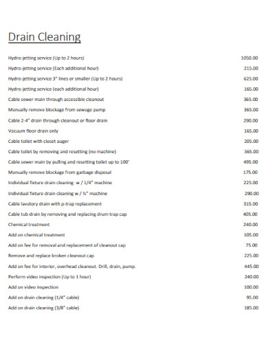 Cleaning Service Estimate - 5+ Examples, How to Make, Format, PDF