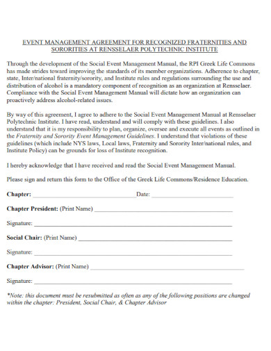 Event Management Agreement - 10+ Examples, Format, Pdf | Examples