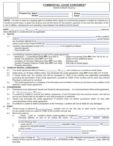Commercial Rental Lease Agreement - 3+ Examples, Format, Pdf | Examples
