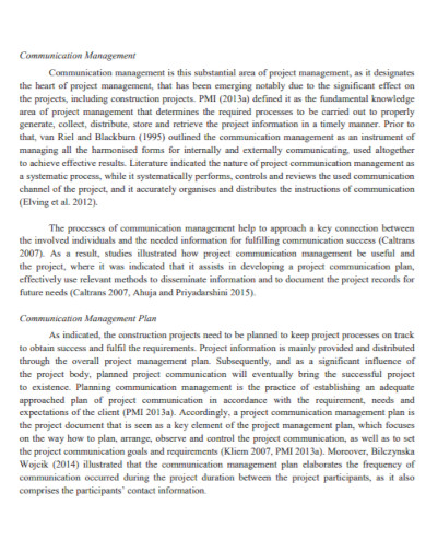 Construction Communication Management Plan - Examples, Word, Google ...