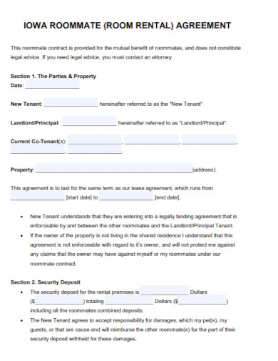 Room Rental Lease Agreement - 4+ Examples, Format, Pdf | Examples