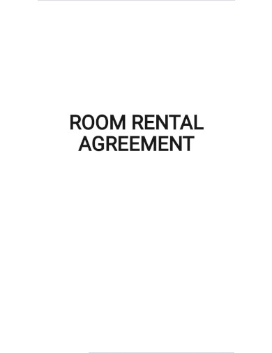 Room Rental Lease Agreement - 4+ Examples, Format, Pdf | Examples