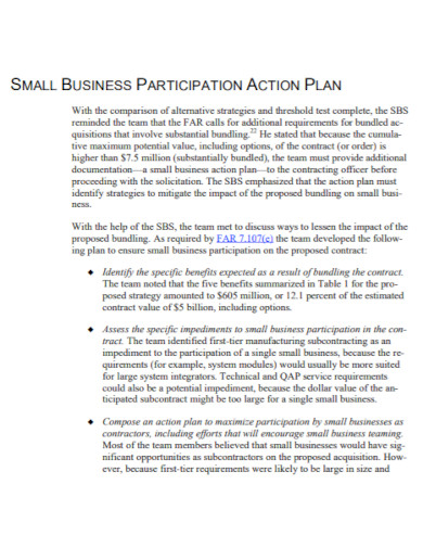 Small Business Action Plan - 10+ Examples, Format, Pdf | Examples