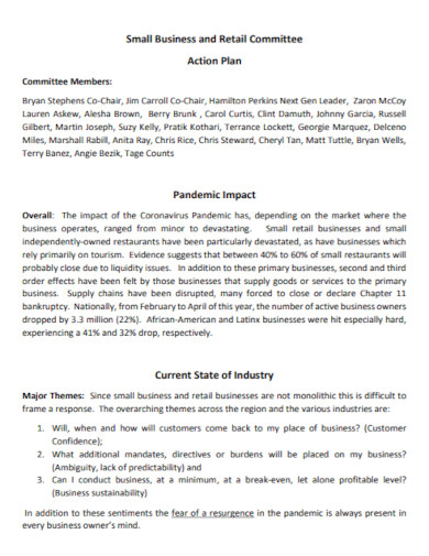 Small Business Action Plan - 10+ Examples, Format, Pdf | Examples
