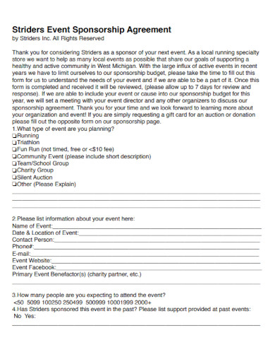 Event Sponsorship Agreement - 10+ Examples, Format, Pdf | Examples
