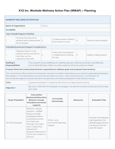 10+ Wellness Action Plan Examples [ Recovery, Health, Public ] | Examples