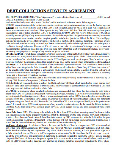 10+ Debt Collection Agreement Examples in PDF | Word | Pages | Google ...
