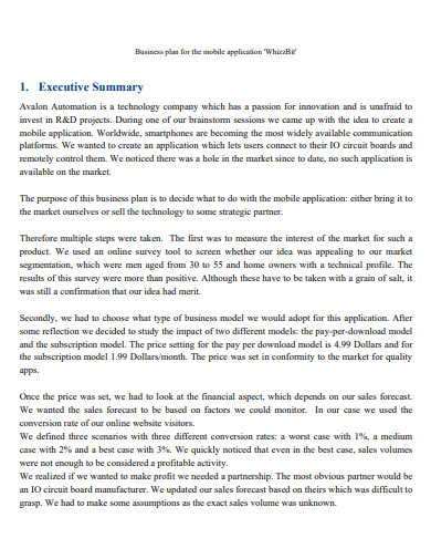 4+ IT Startup Business Plan Examples in PDF | Word | Pages | Google ...