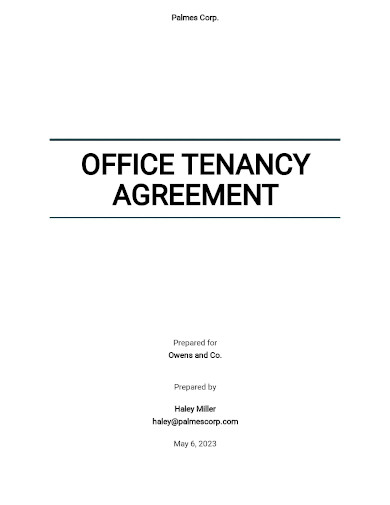 Office Tenancy Agreement - 3+ Examples, Format, Pdf | Examples