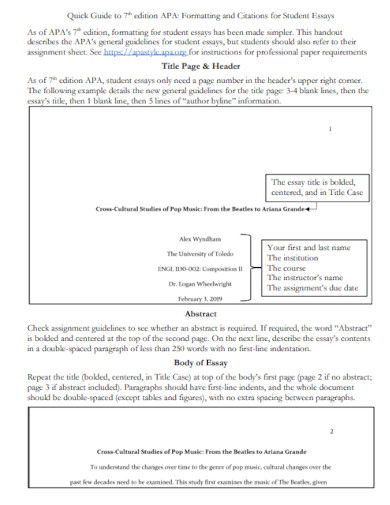 APA 7 - Example, Format, PDF | Examples