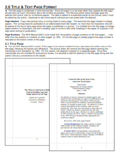 28+ Example of an APA Paper | Examples