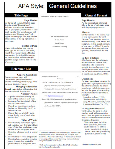 26+ APA Cover Page Format Example in Google Docs, InDesign, Word, PSD ...