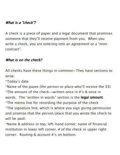 Check - Examples, PDF | Examples
