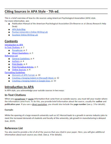 APA 7 - Example, Format, PDF | Examples
