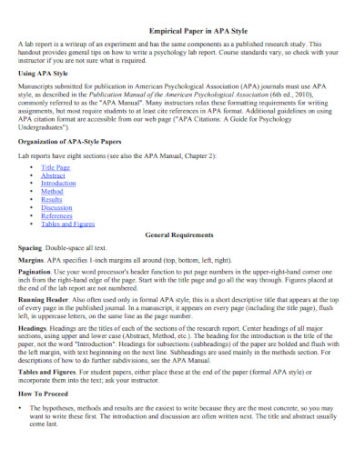 28+ Example of an APA Paper | Examples