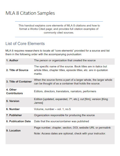 MLA Citation - Examples, Format, PDF | Examples