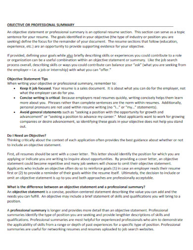 Resume Objective Examples - Format, Sample | Examples