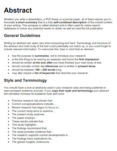 Abstract - Examples, Pdf | Examples