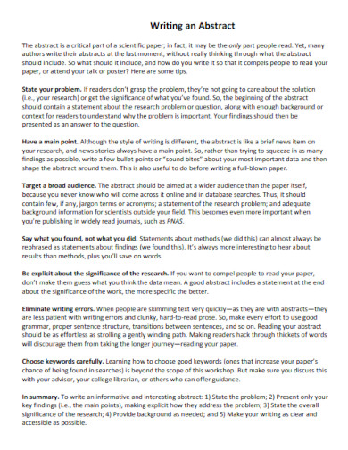 Abstract - Examples, PDF | Examples