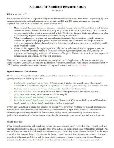 Abstract - Examples, Pdf | Examples