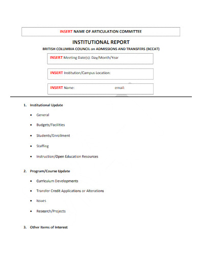 Institutional - Examples, PDF | Examples