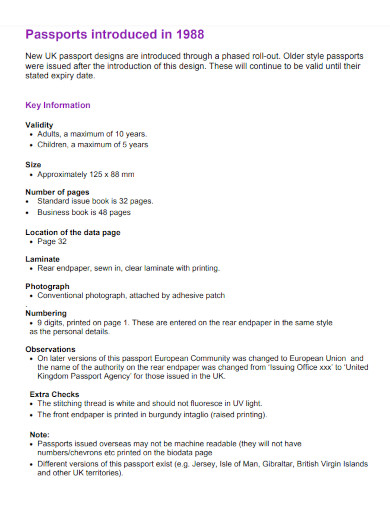 Passport - Examples, PDF | Examples