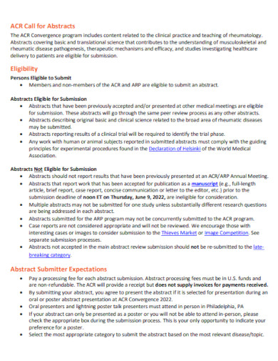 Abstract - Examples, PDF | Examples